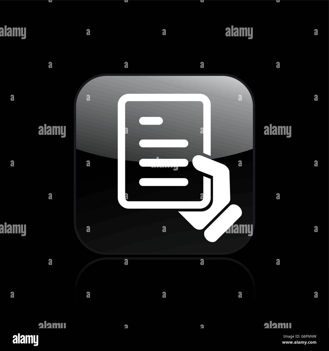 Vector illustration of single isolated document handing icon Stock ...