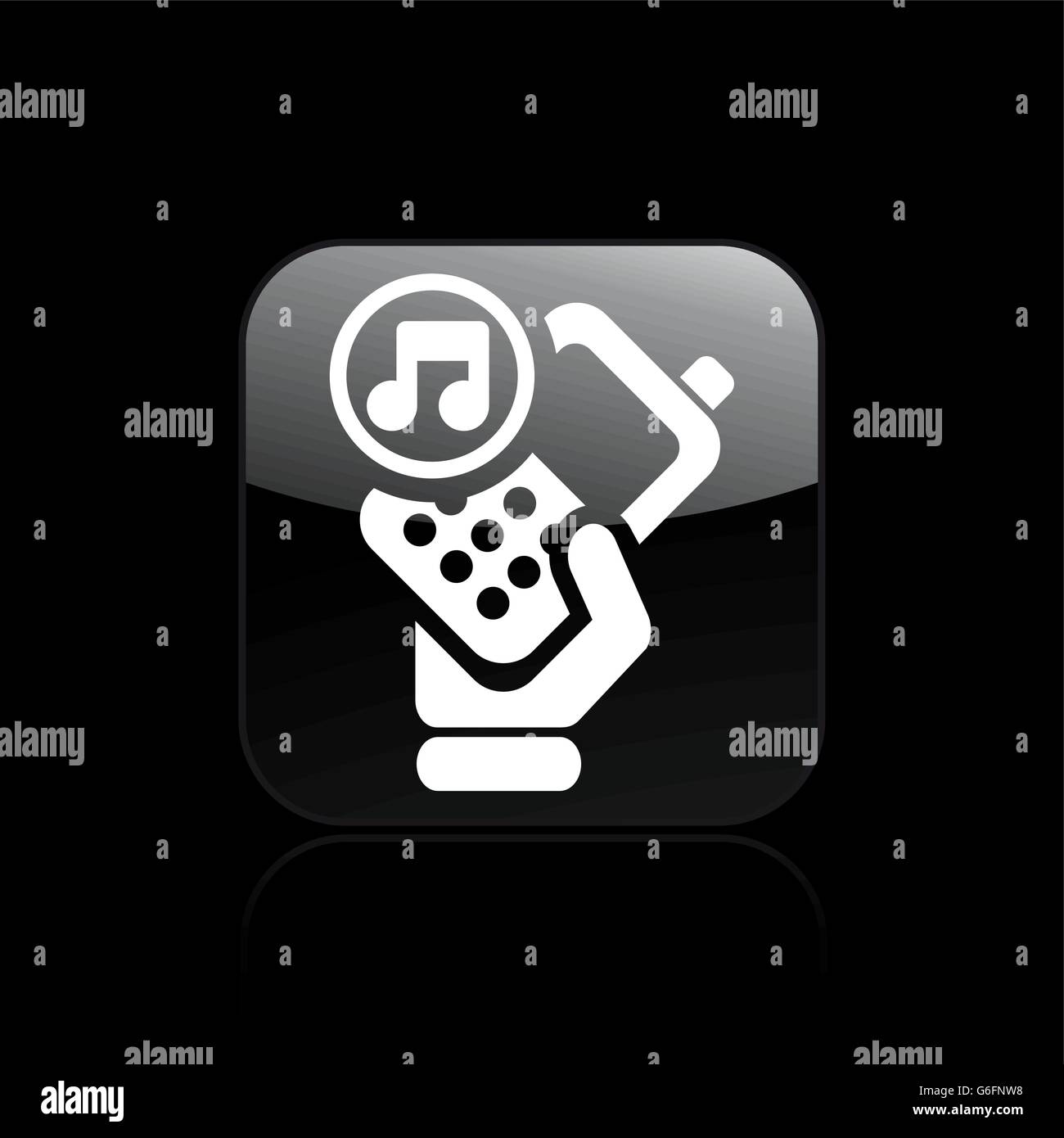 Vector illustration of single isolated phone music icon Stock Vector ...