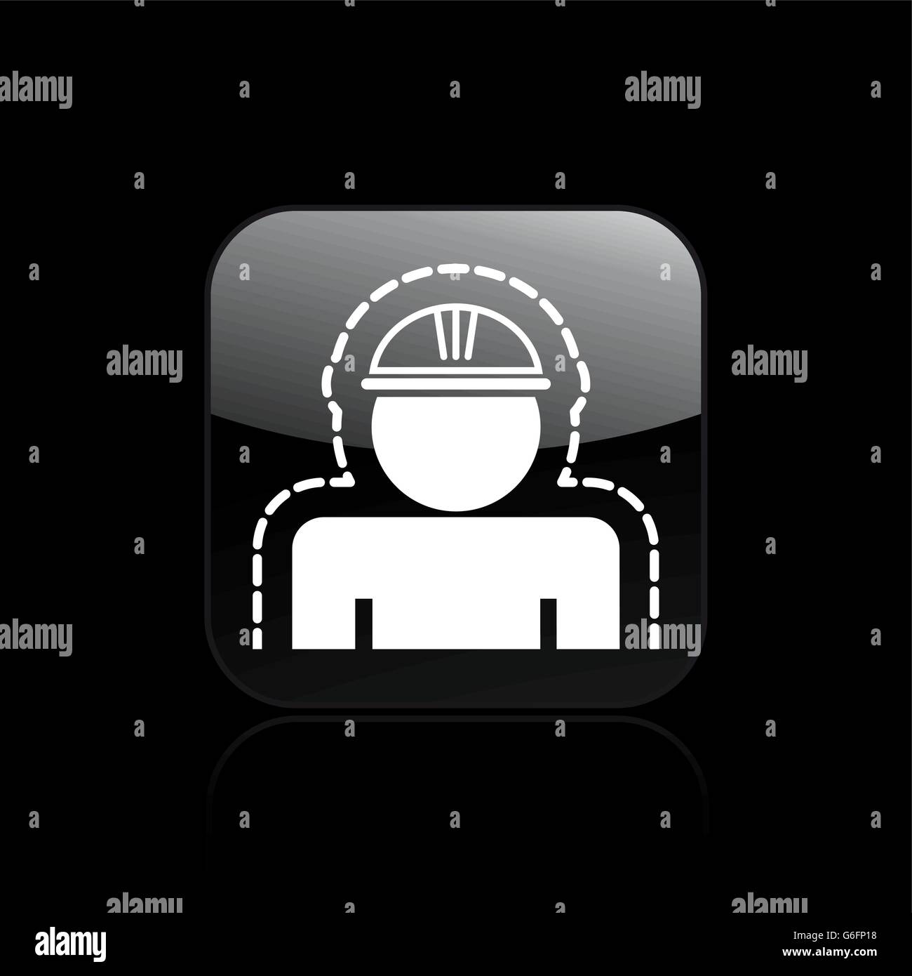 Vector illustration of single isolated worker icon Stock Vector Image ...