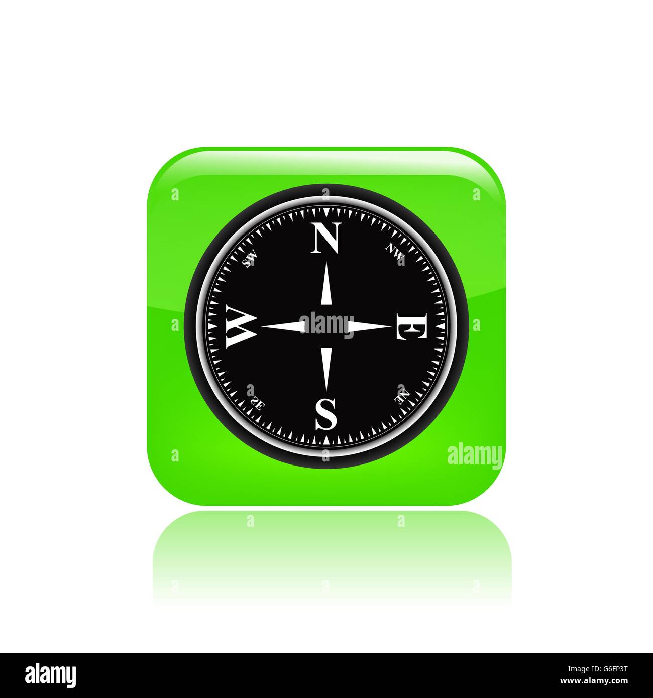 Vector illustration of single isolated compass icon Stock Vector Image ...