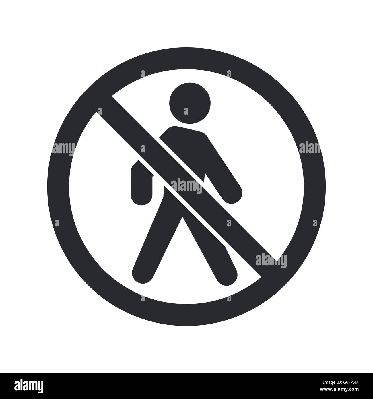 Vector illustration of single isolated forbidden access icon Stock ...