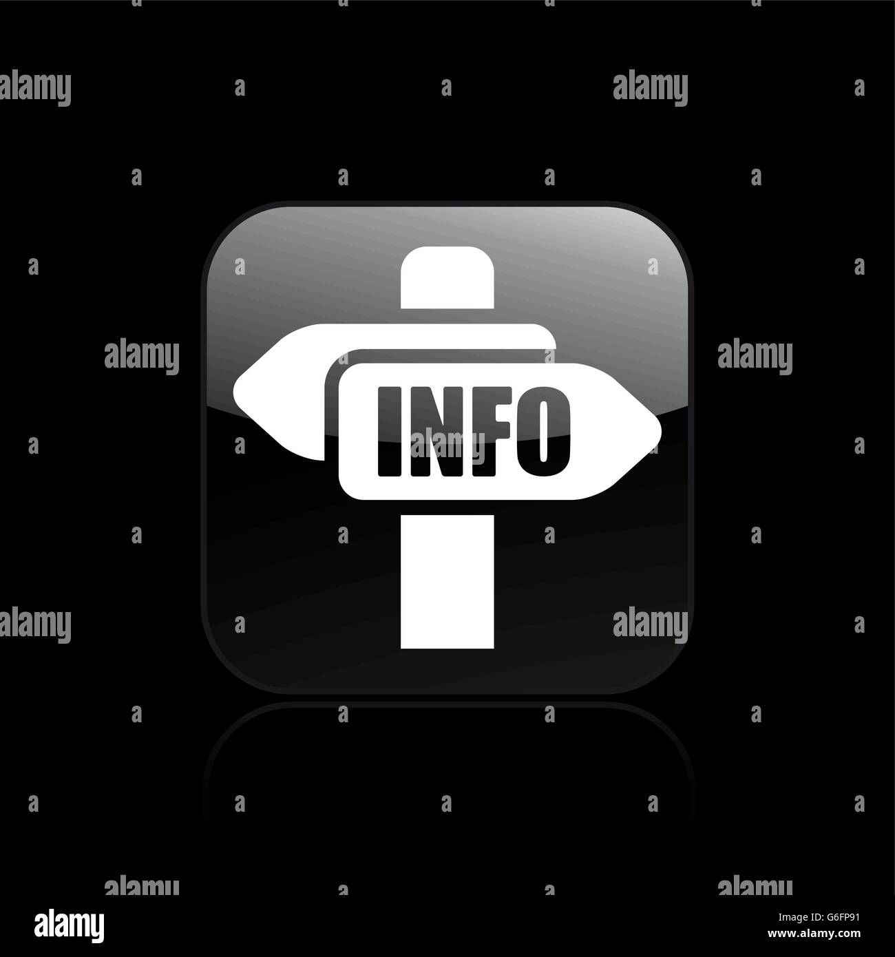 Vector illustration of single isolated cartel info icon Stock Vector ...