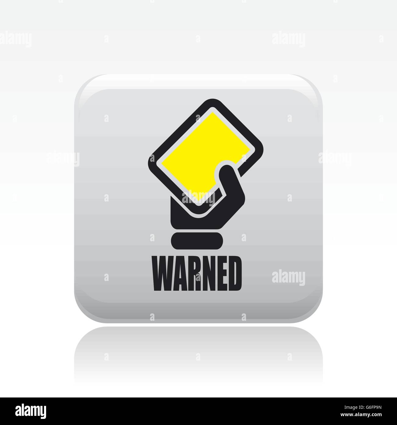 Vector illustration of single isolated warned icon Stock Vector Image ...