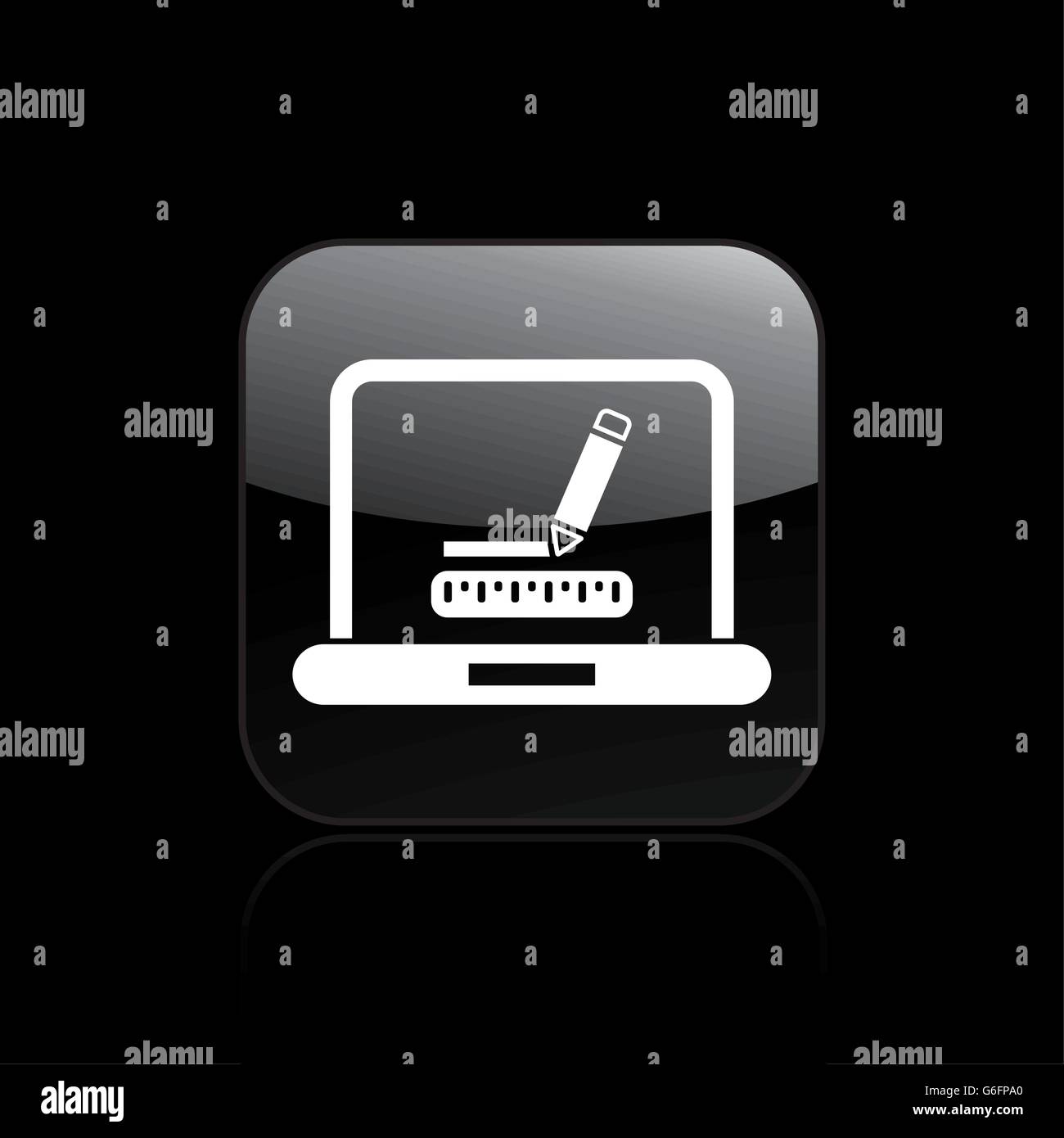 Vector illustration of single isolated computer design icon Stock ...