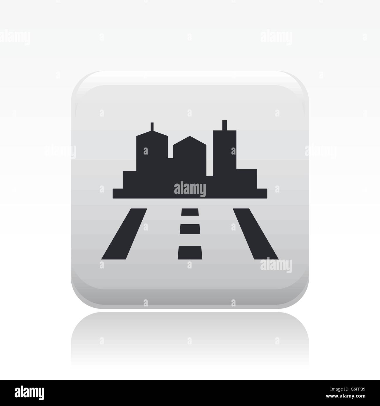 Vector illustration of single isolated road city icon Stock Vector ...