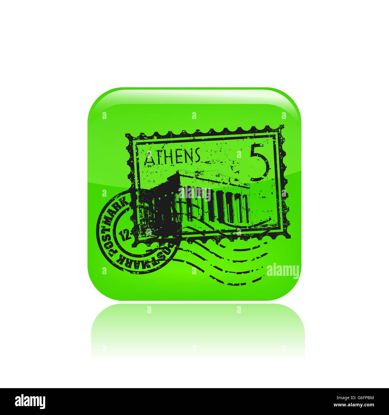 Vector illustration of single isolated Athens icon Stock Vector Image ...