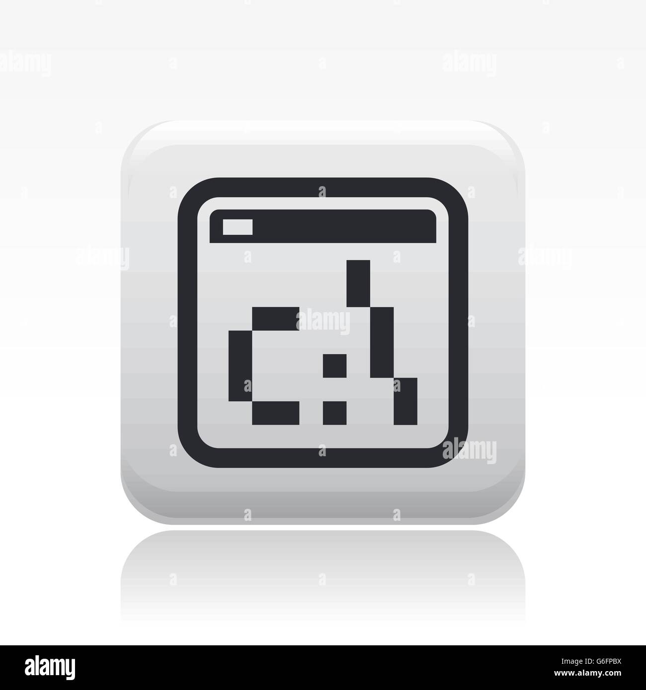 Vector illustration of single isolated dos pixel icon Stock Vector ...