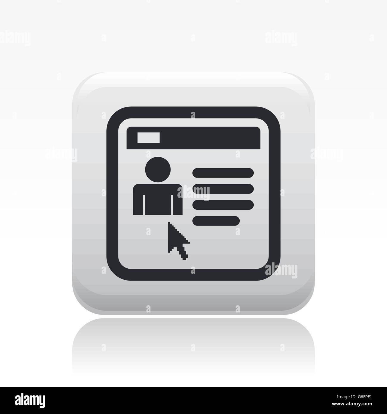 Vector illustration of single isolated profile icon Stock Vector Image ...