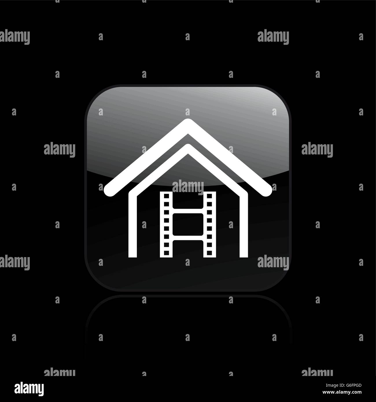 Vector illustration of single isolated home video icon Stock Vector ...