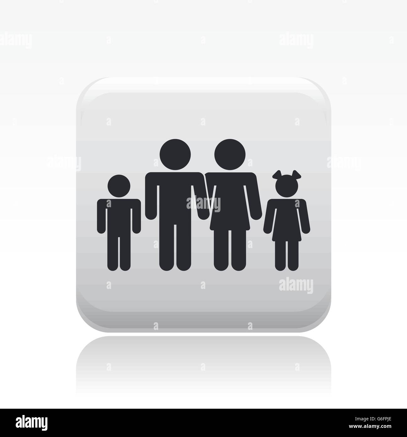 Vector illustration of single isolated family icon Stock Vector Image ...