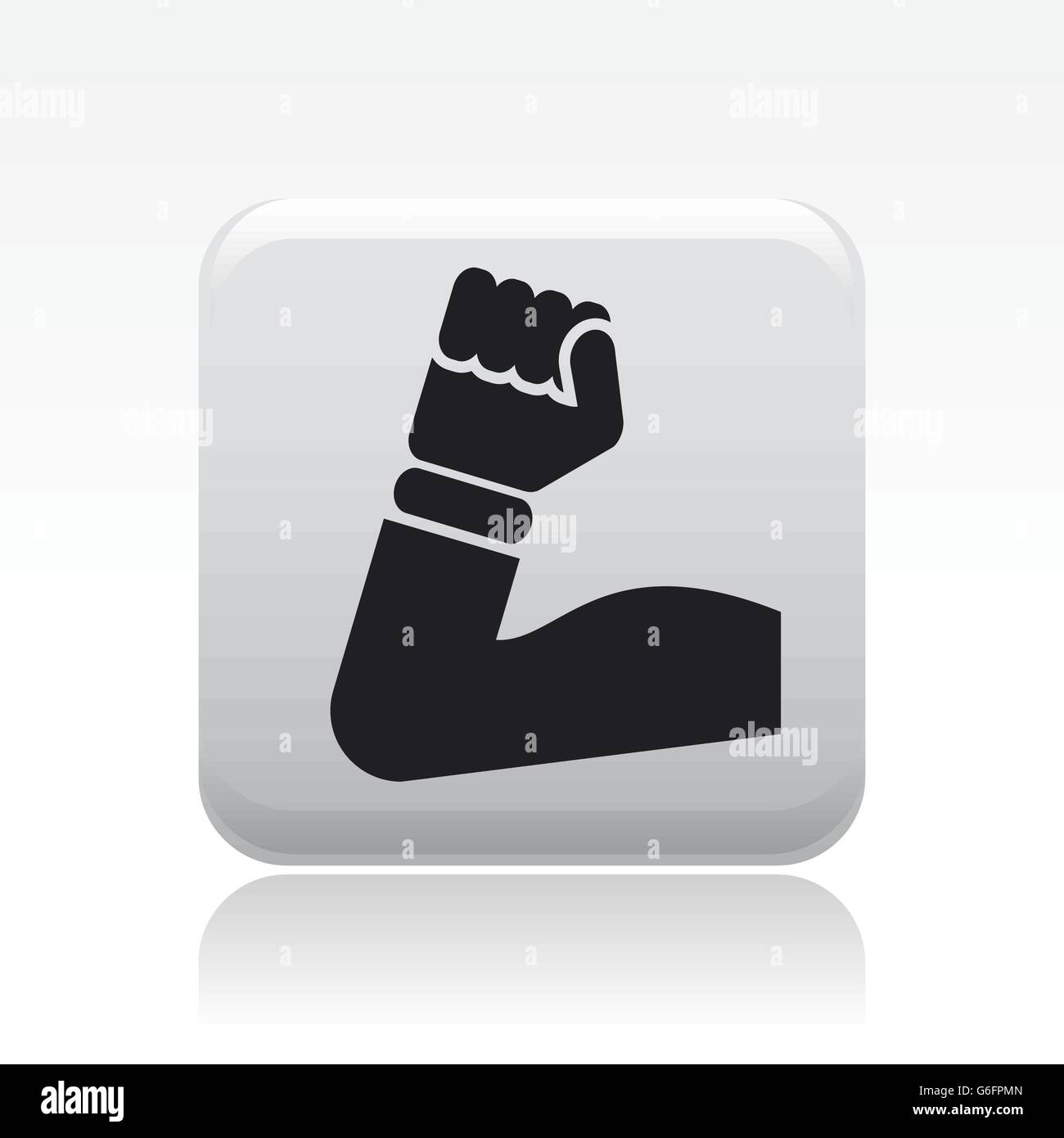 Vector illustration of single isolated muscle icon Stock Vector Image ...