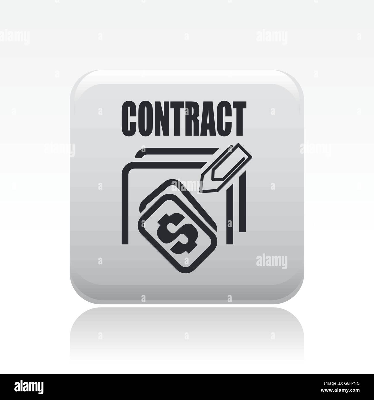 Vector illustration of single isolated contract icon Stock Vector Image ...