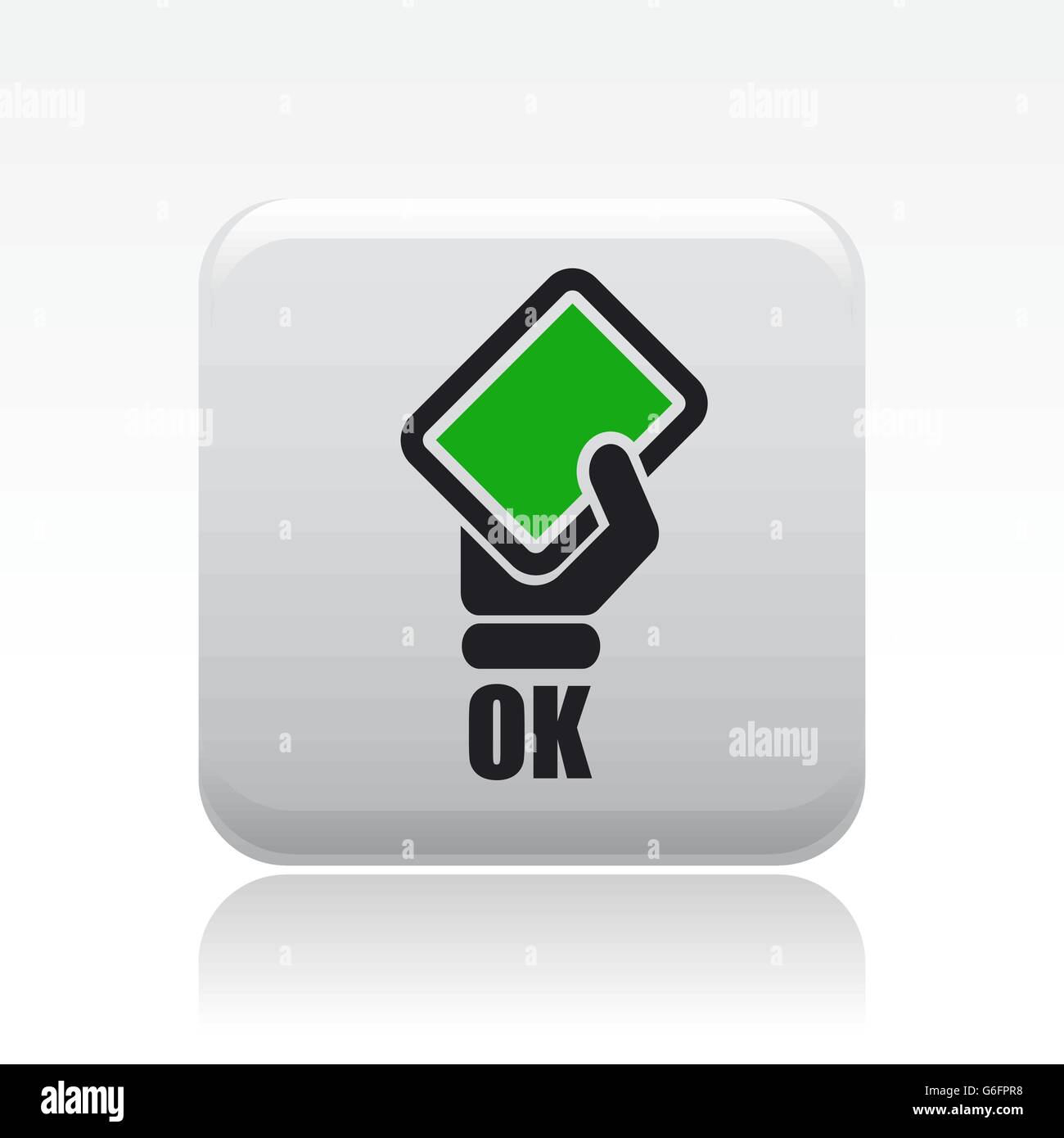 Vector illustration of single isolated ok icon Stock Vector Image & Art ...