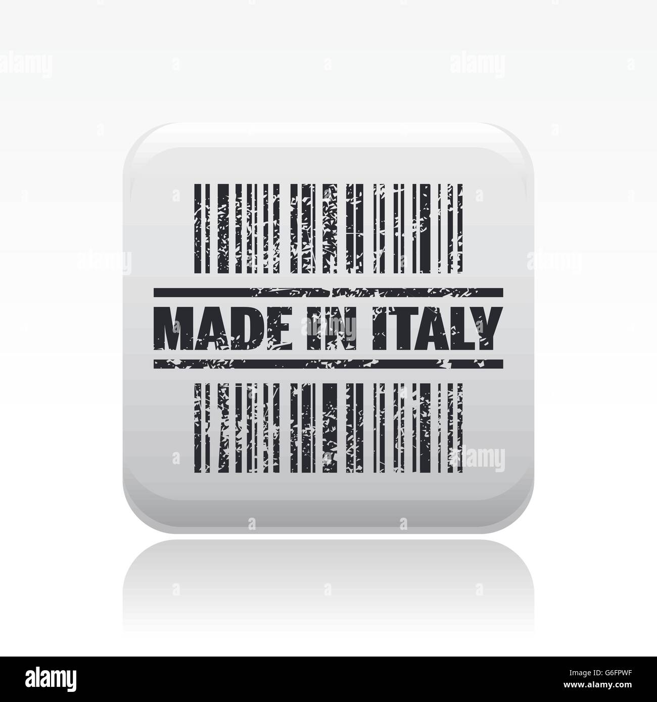 Vector illustration of single isolated made in Italy icon Stock Vector ...