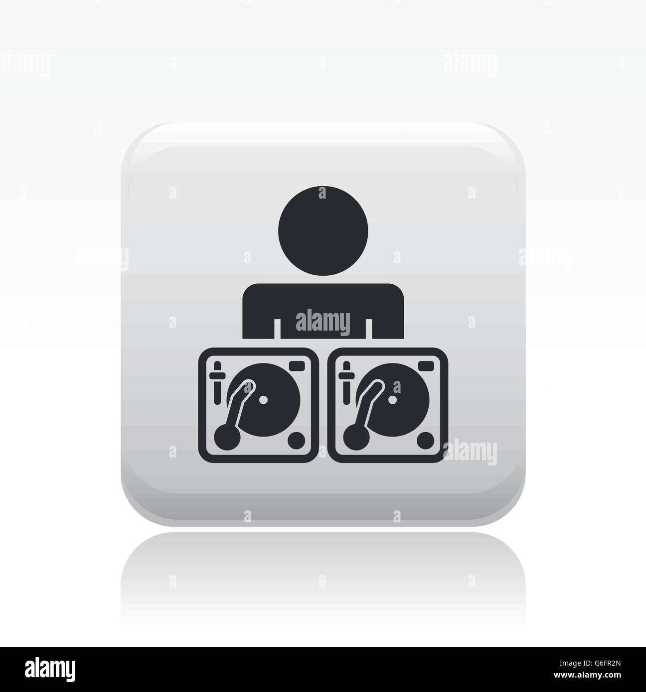 Dj mixing music icon vector vectors hi-res stock photography and images ...