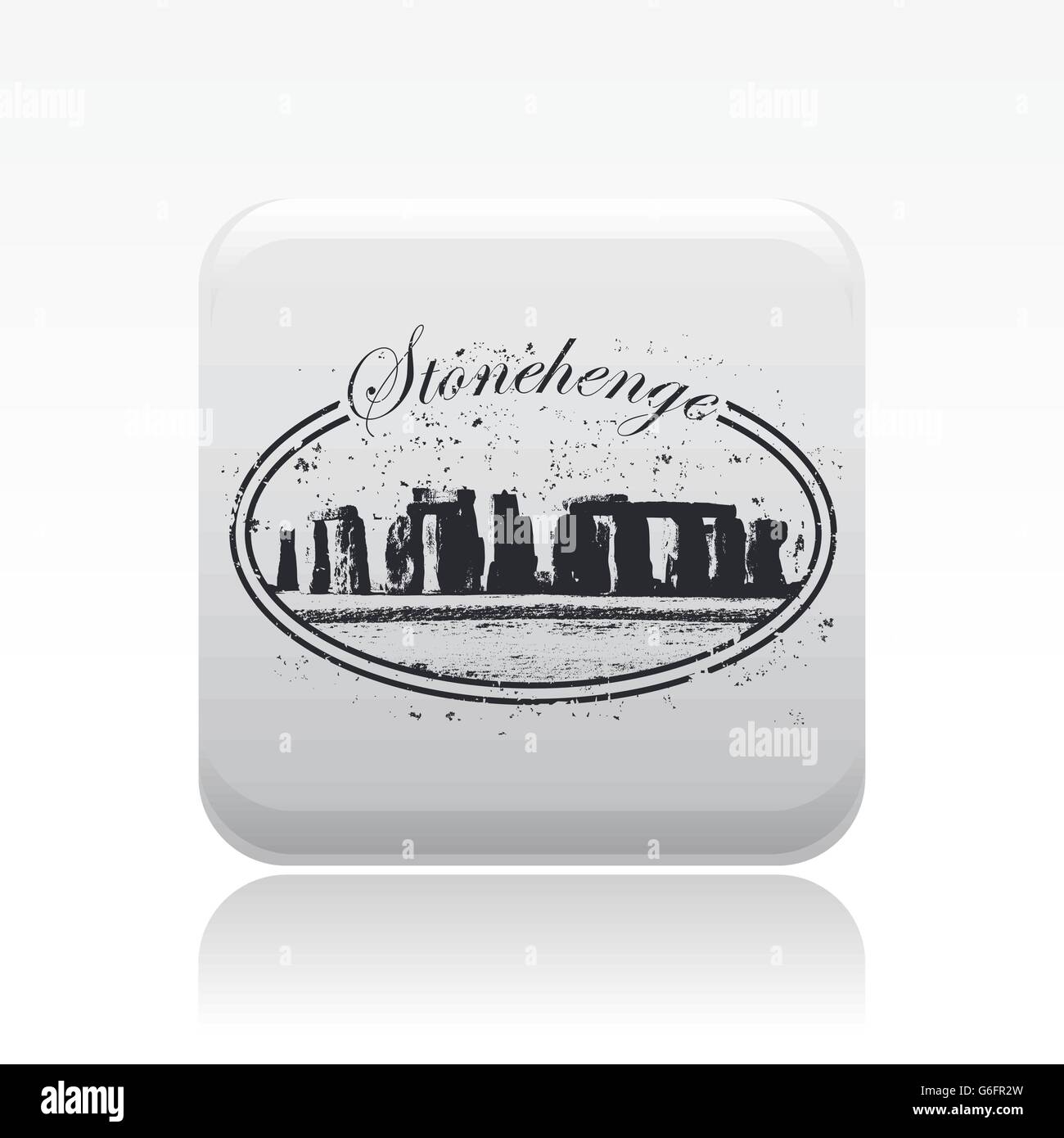 Vector illustration of single isolated Stonehenge stamp Stock Vector ...