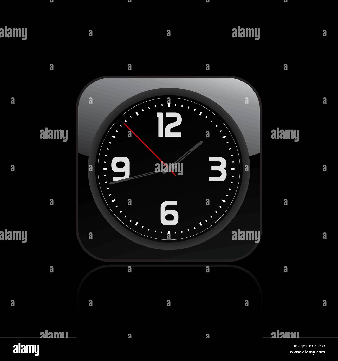 Vector illustration of single isolated clock icon Stock Vector Image ...