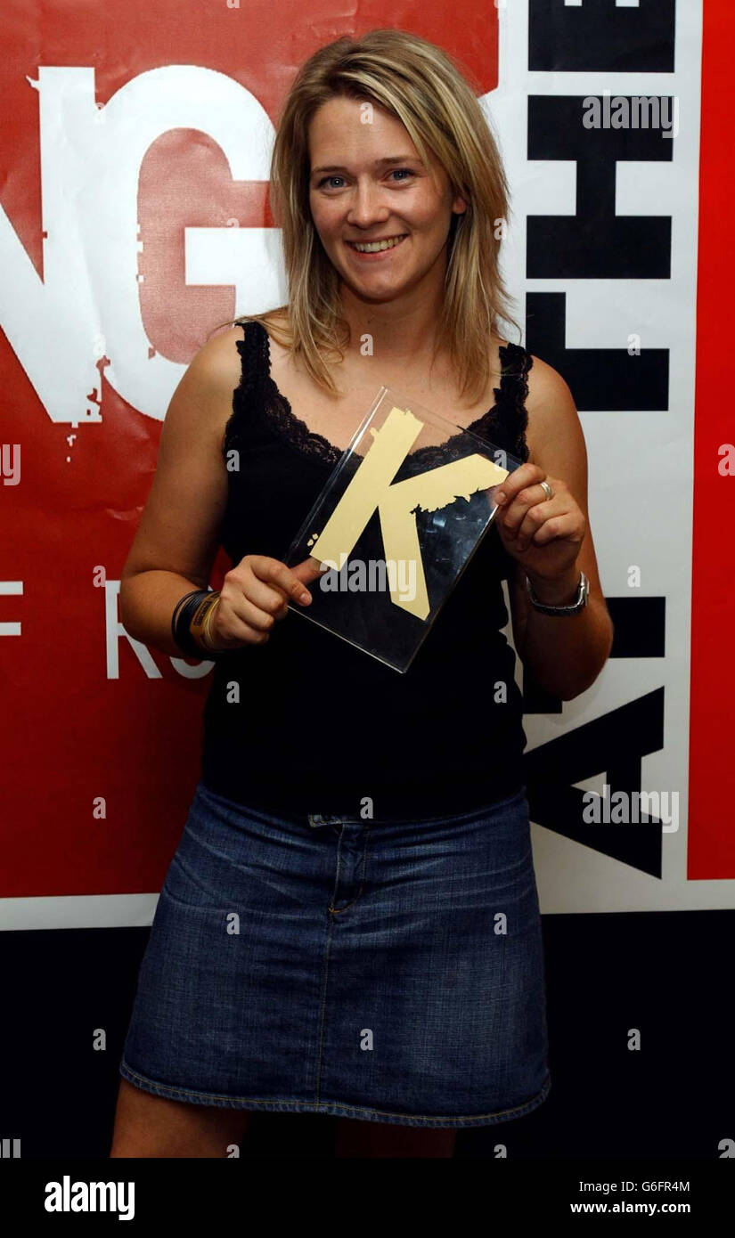 Celebrity music denim skirt edith bowman hi-res stock photography and ...