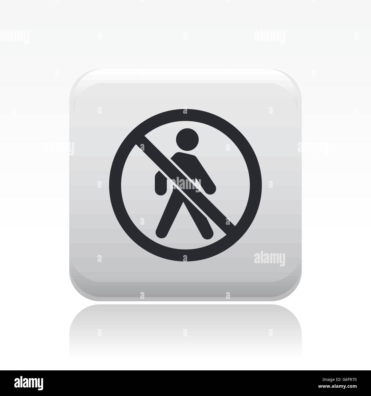 Vector illustration of single isolated forbidden access icon Stock ...