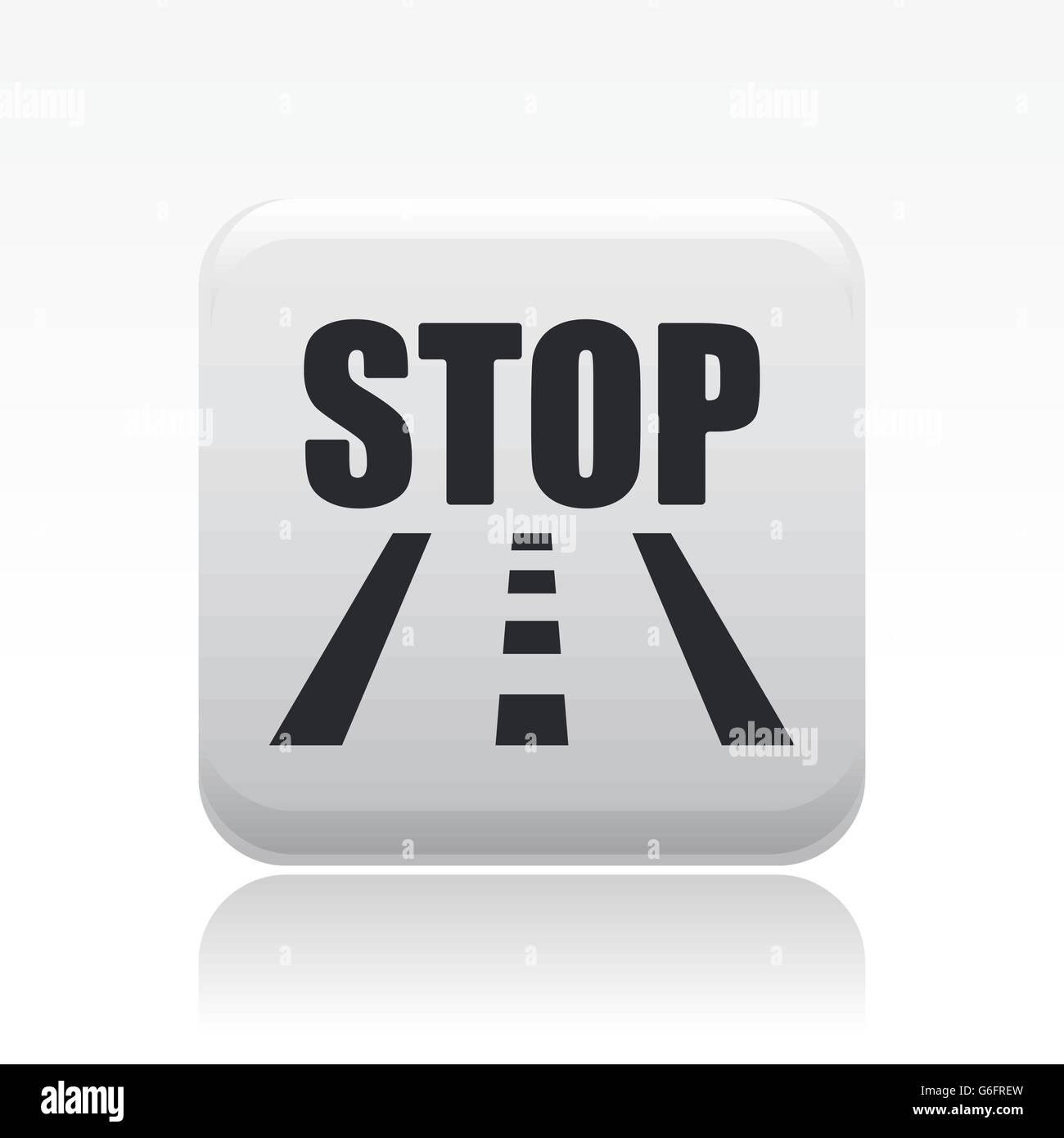 Vector illustration of single isolated road stop icon Stock Vector ...