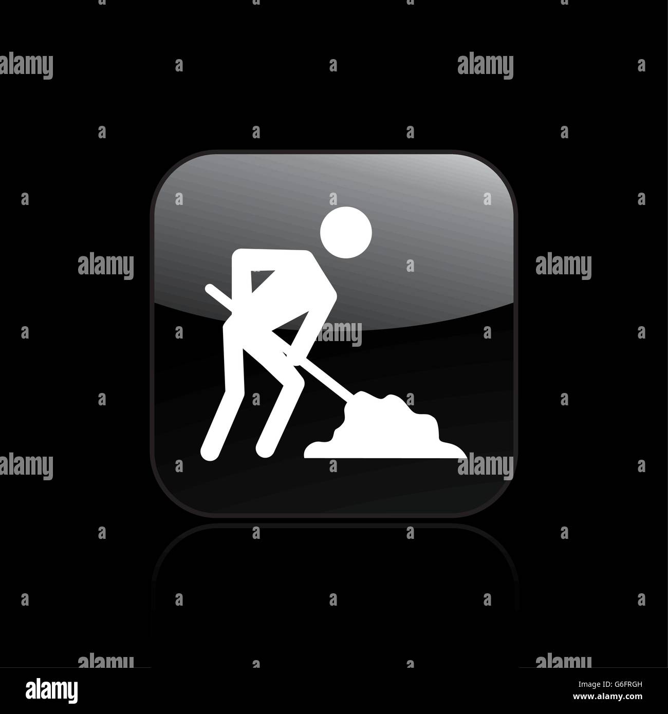 Vector illustration of single isolated work in progress icon Stock ...