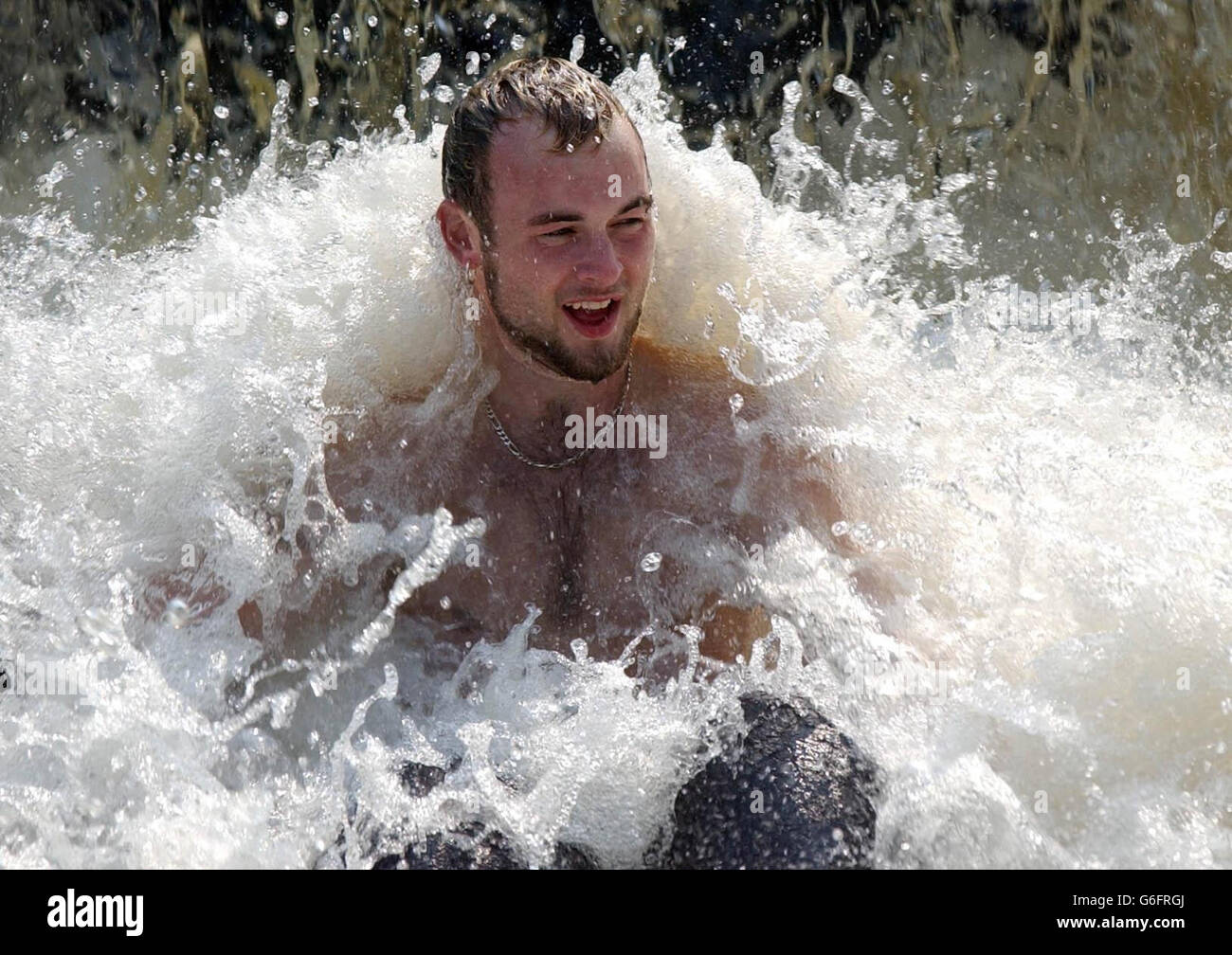 Hot weather water foam waterfall hotgallery hi-res stock photography ...
