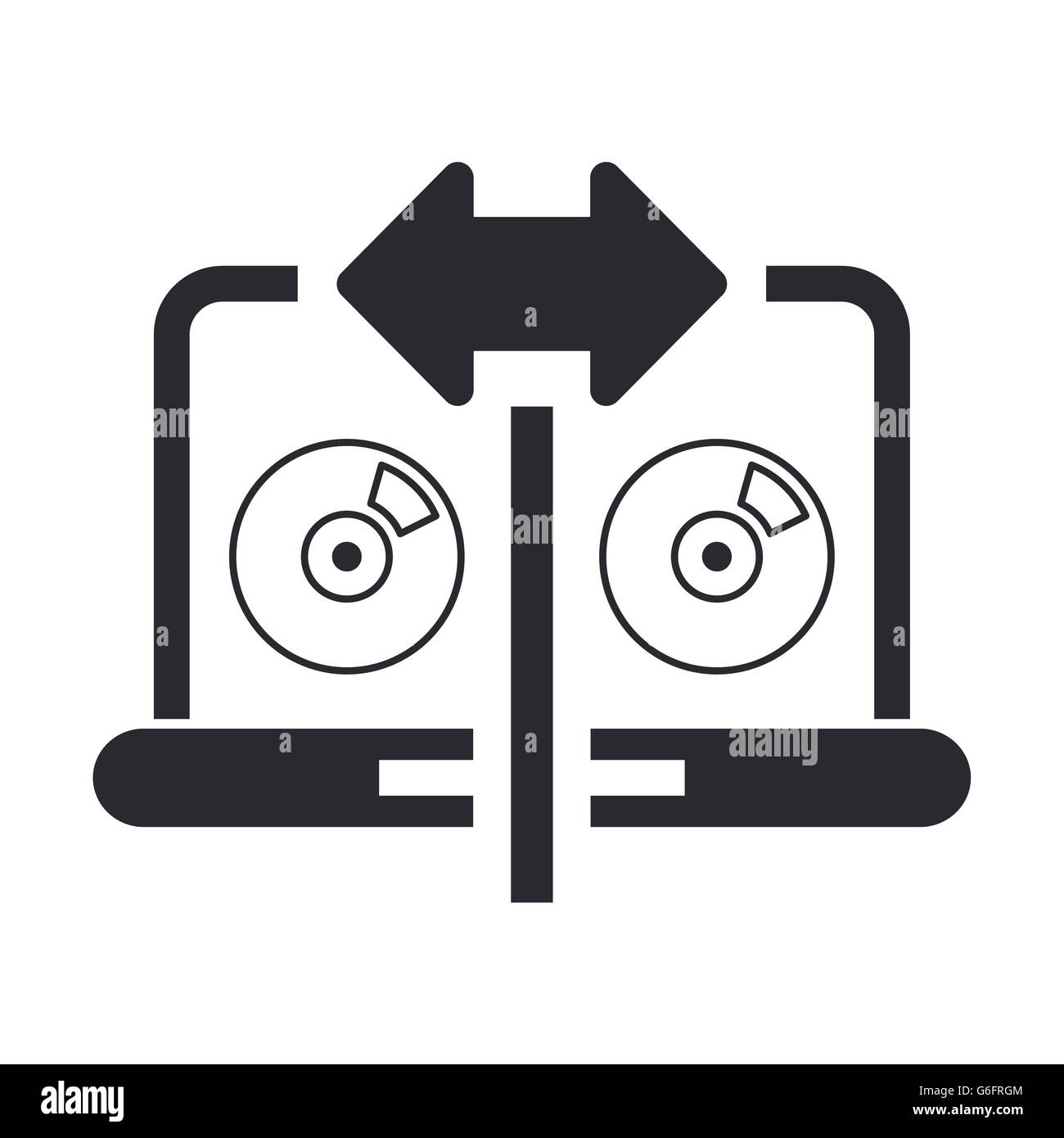 Vector illustration of single isolated cd copy icon Stock Vector Image ...