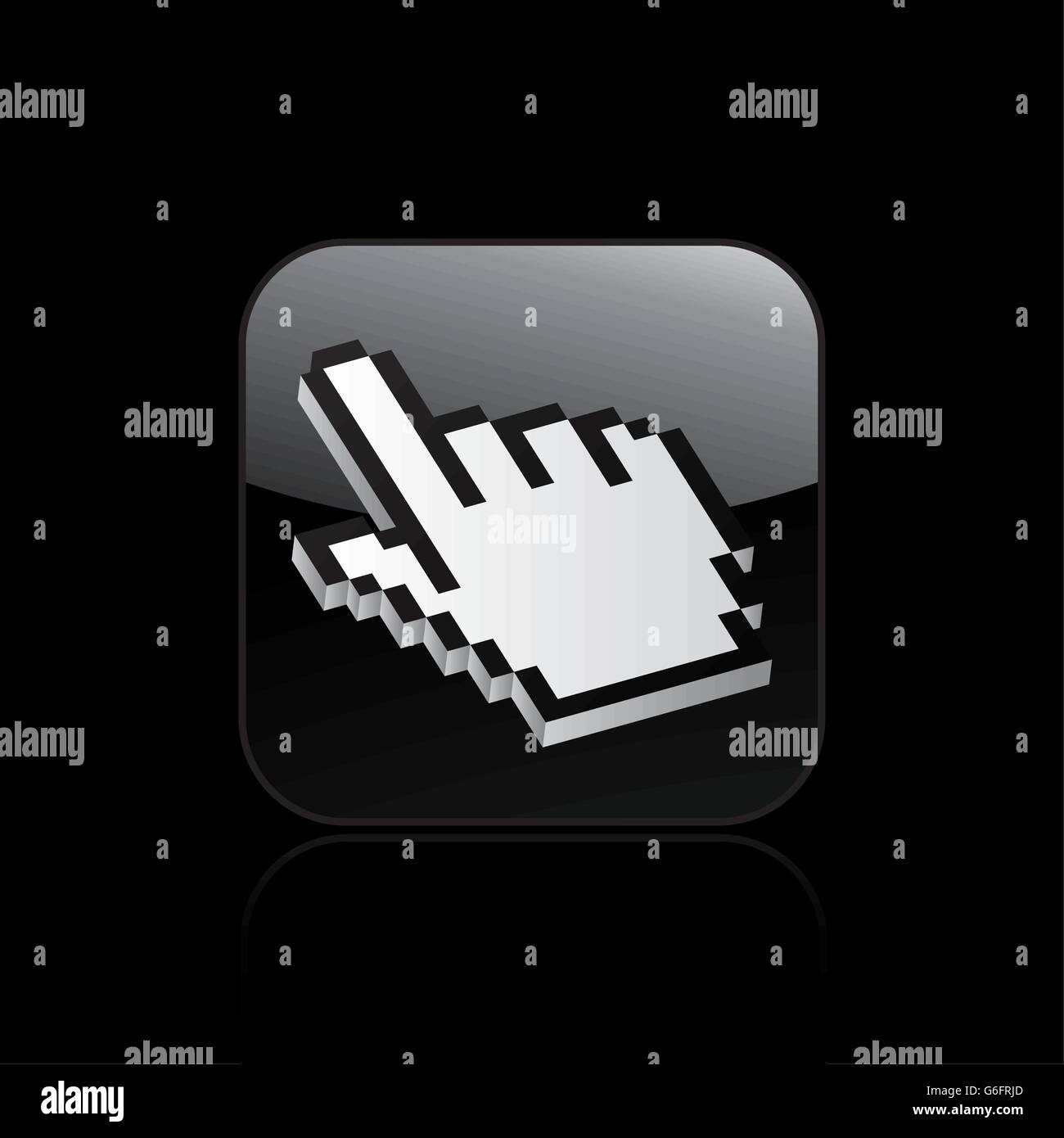 Vector illustration of single isolated hand pointer icon Stock Vector ...