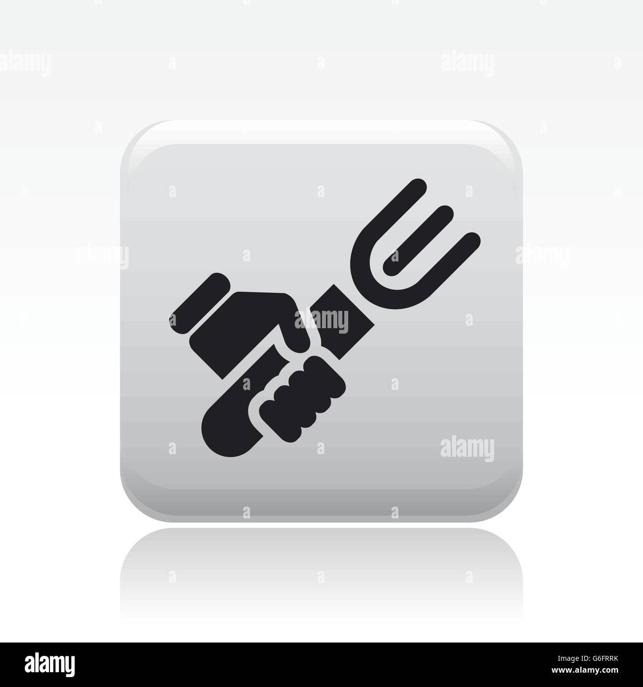 Vector illustration of single isolated fork icon Stock Vector Image ...