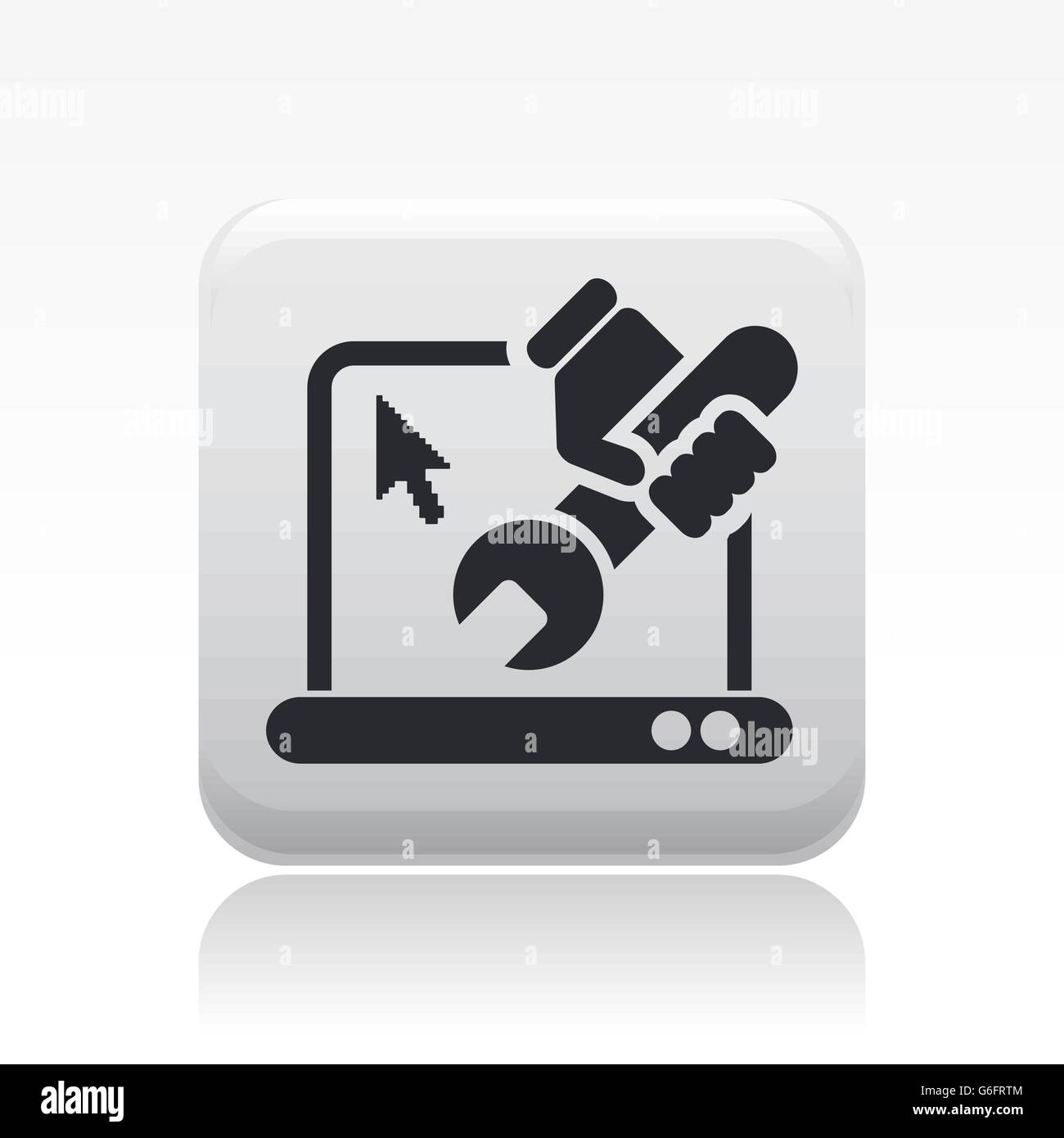Vector illustration of single isolated pc repair icon Stock Vector ...