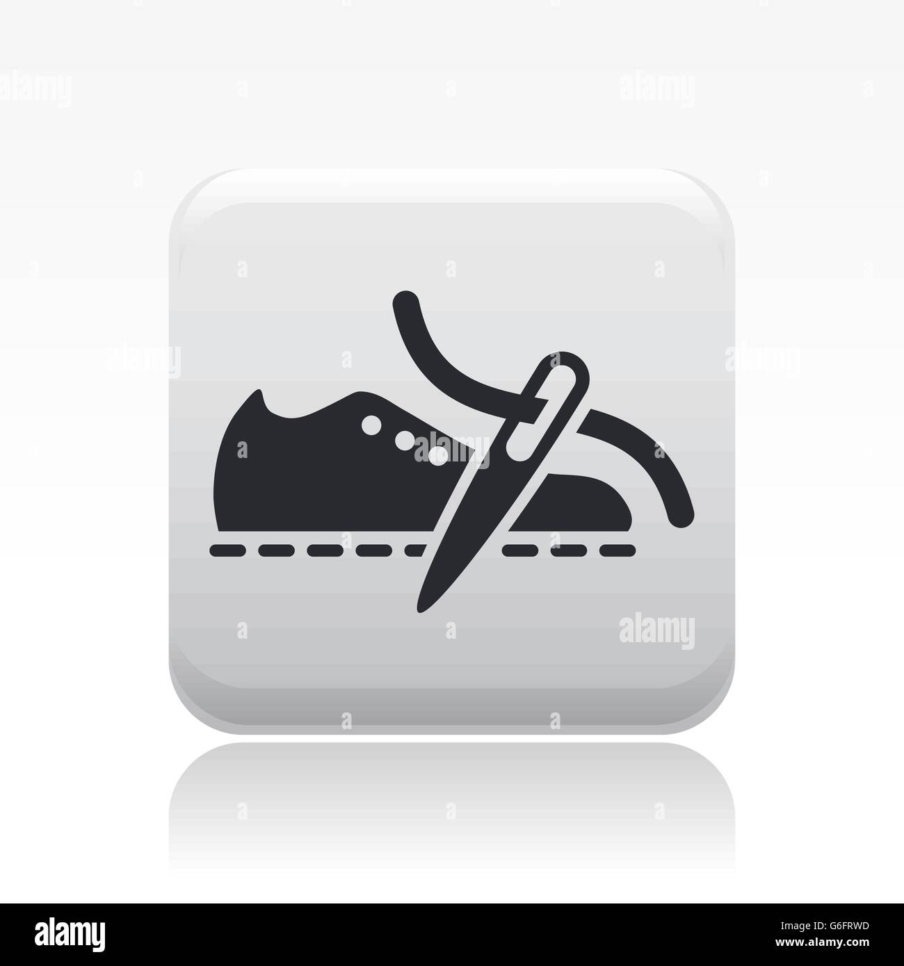 Vector illustration of single isolated shoe production icon Stock ...