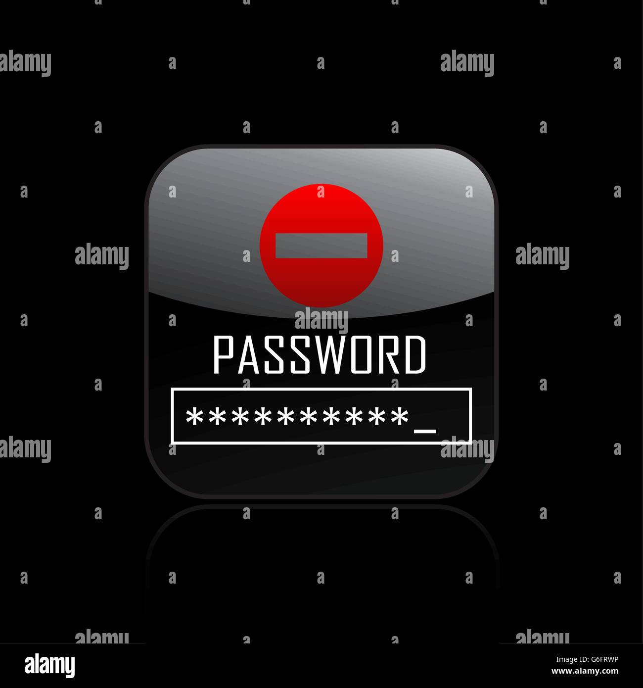 Vector illustration of single isolated password icon Stock Vector Image ...