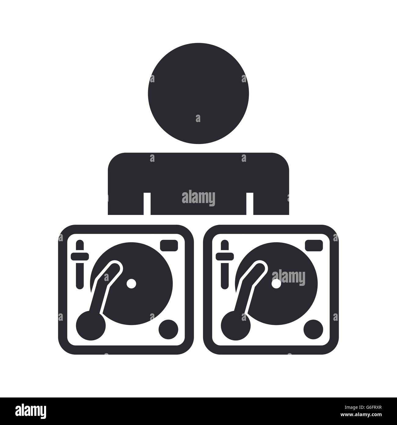 Vector illustration of single isolated dj icon Stock Vector Image & Art ...