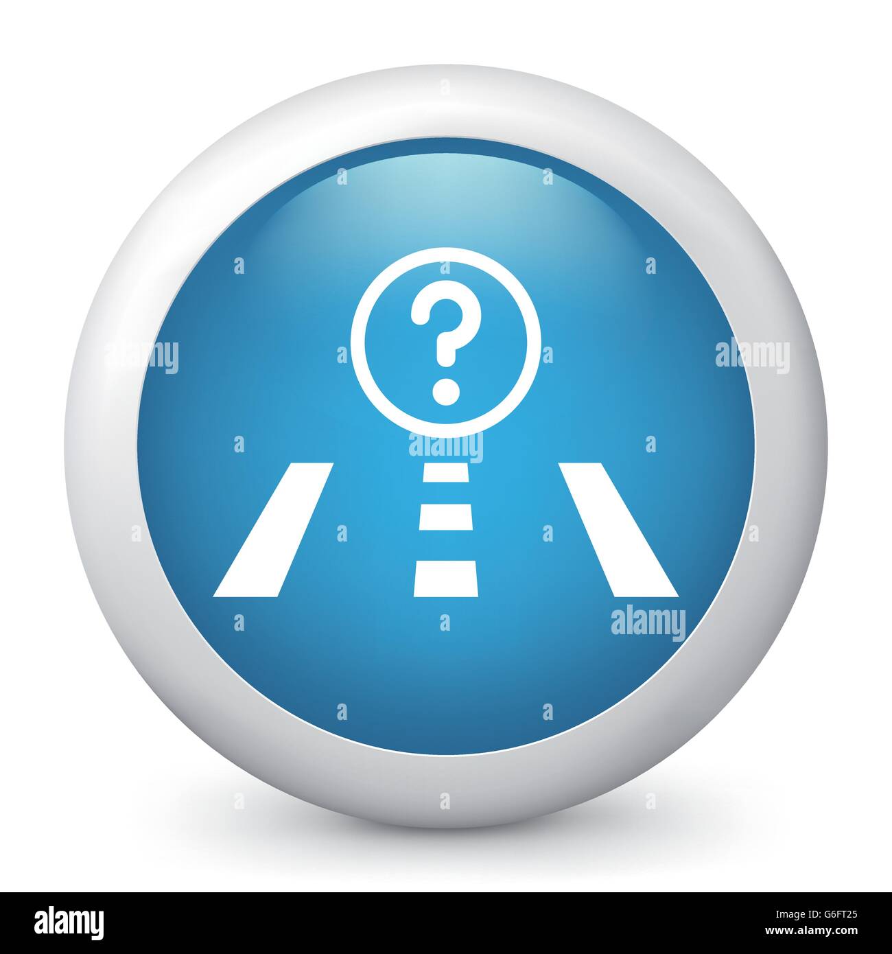 Vector illustration of modern icon depicting a concept of unknown road ...