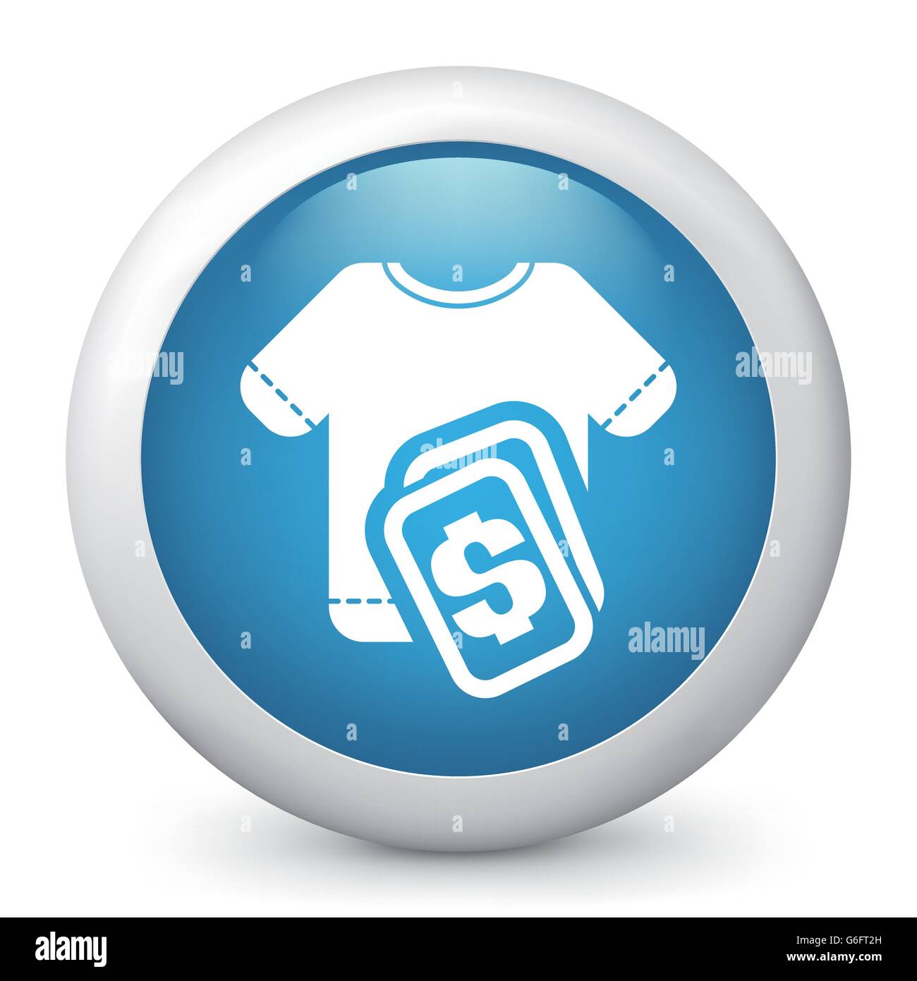 Vector illustration of a icon depicting a t-shirt price Stock Vector ...