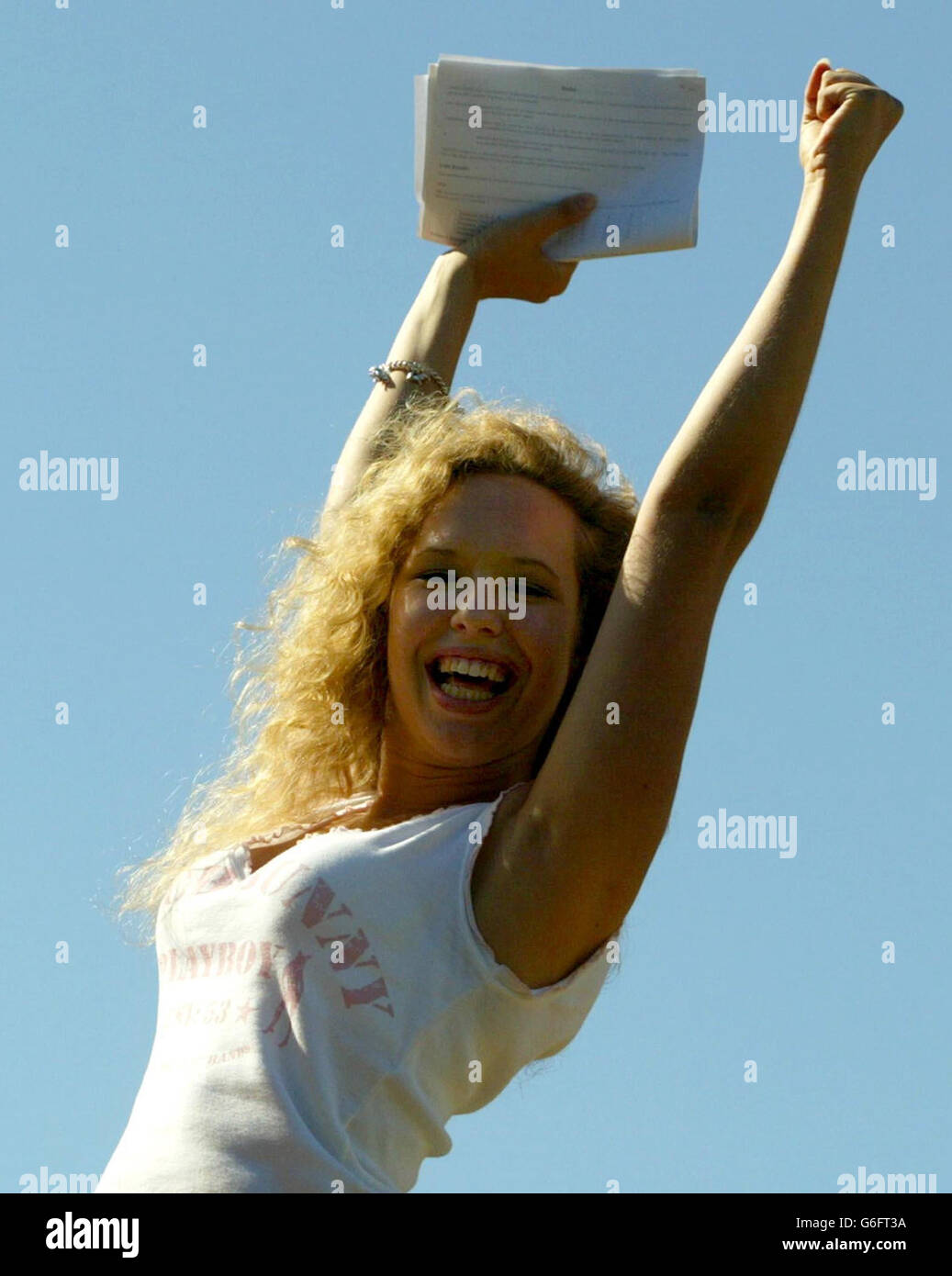 Colchester student celebrates A-Levels Stock Photo - Alamy