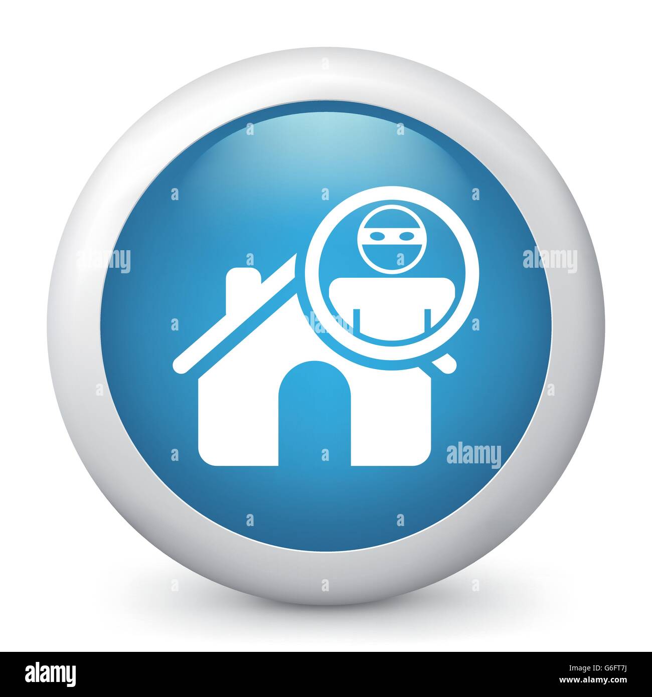 Vector illustration of blue glossy icon Stock Vector Image & Art - Alamy