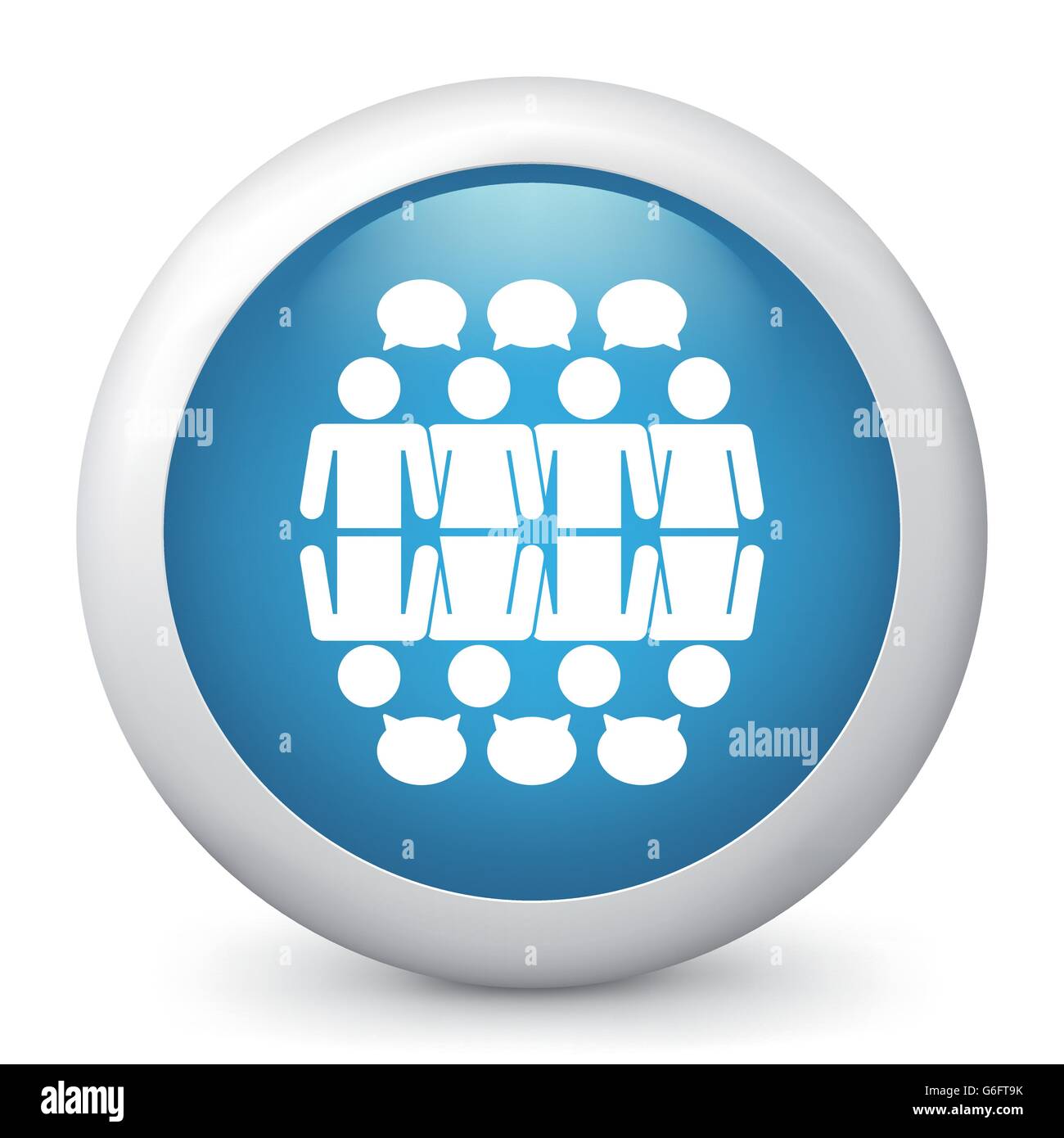 Vector illustration of blue glossy icon Stock Vector Image & Art - Alamy