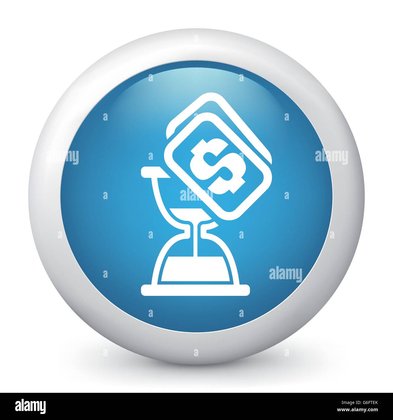 Vector illustration of blue glossy icon Stock Vector Image & Art - Alamy