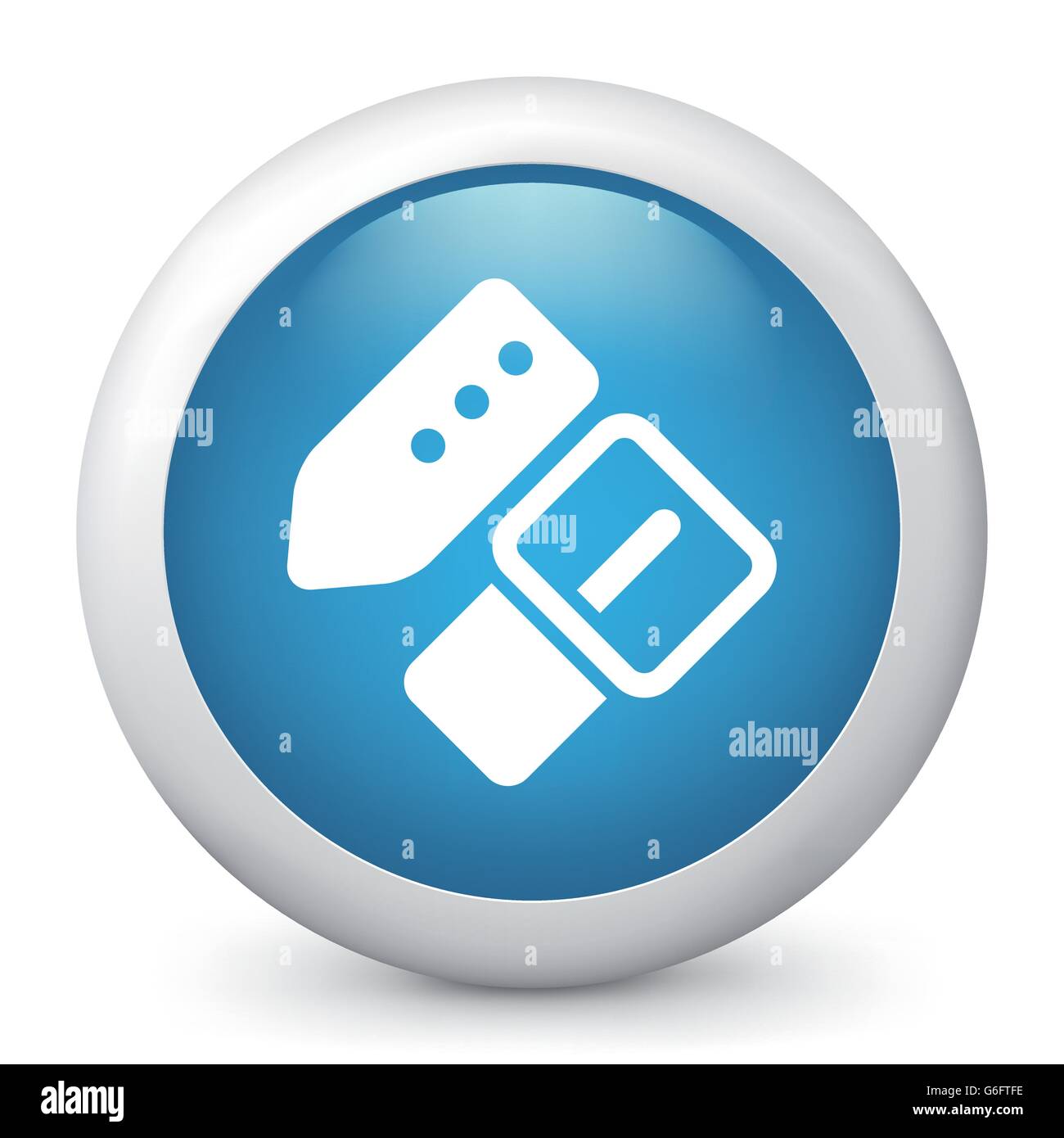 Vector illustration of blue glossy icon Stock Vector Image & Art - Alamy