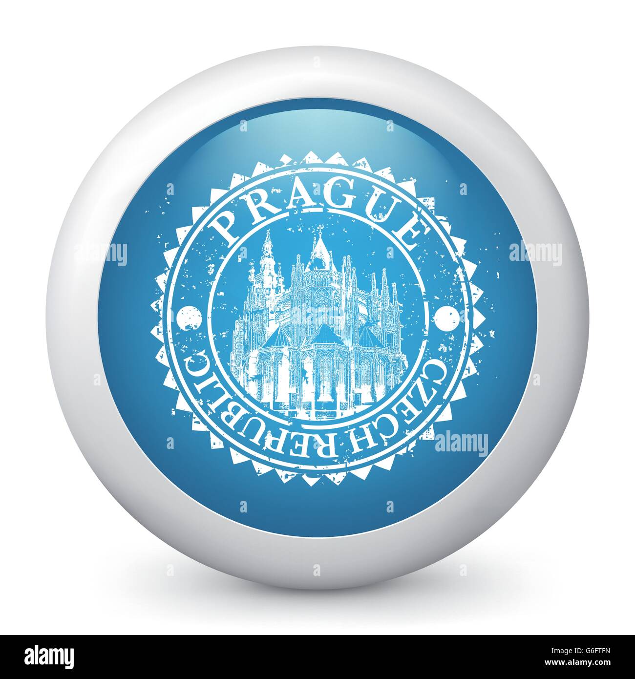 Vector illustration of blue glossy icon Stock Vector Image & Art - Alamy