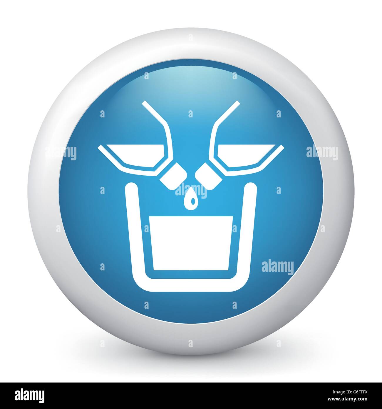 Vector illustration of blue glossy icon Stock Vector Image & Art - Alamy