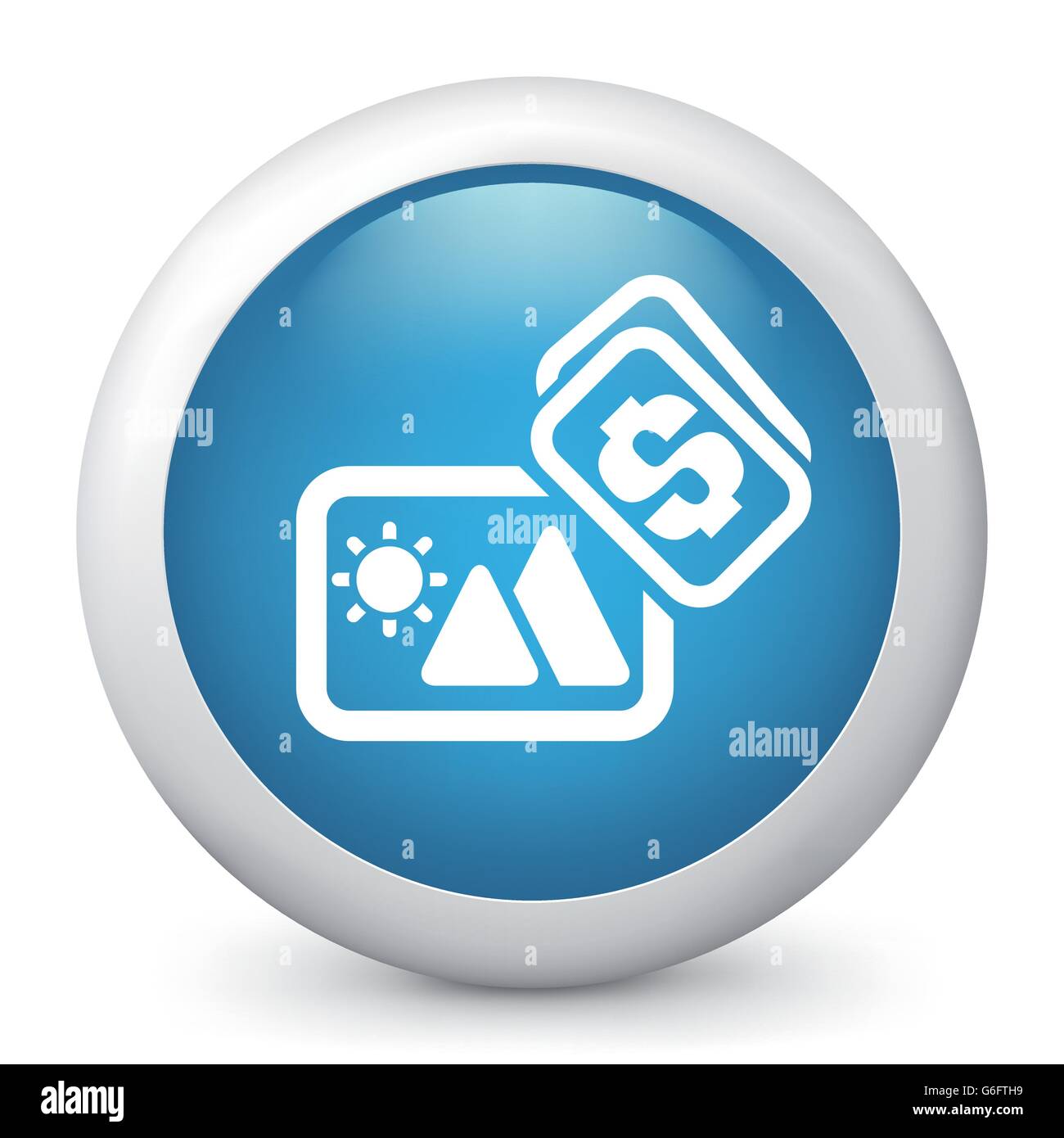 Vector illustration of blue glossy icon Stock Vector Image & Art - Alamy