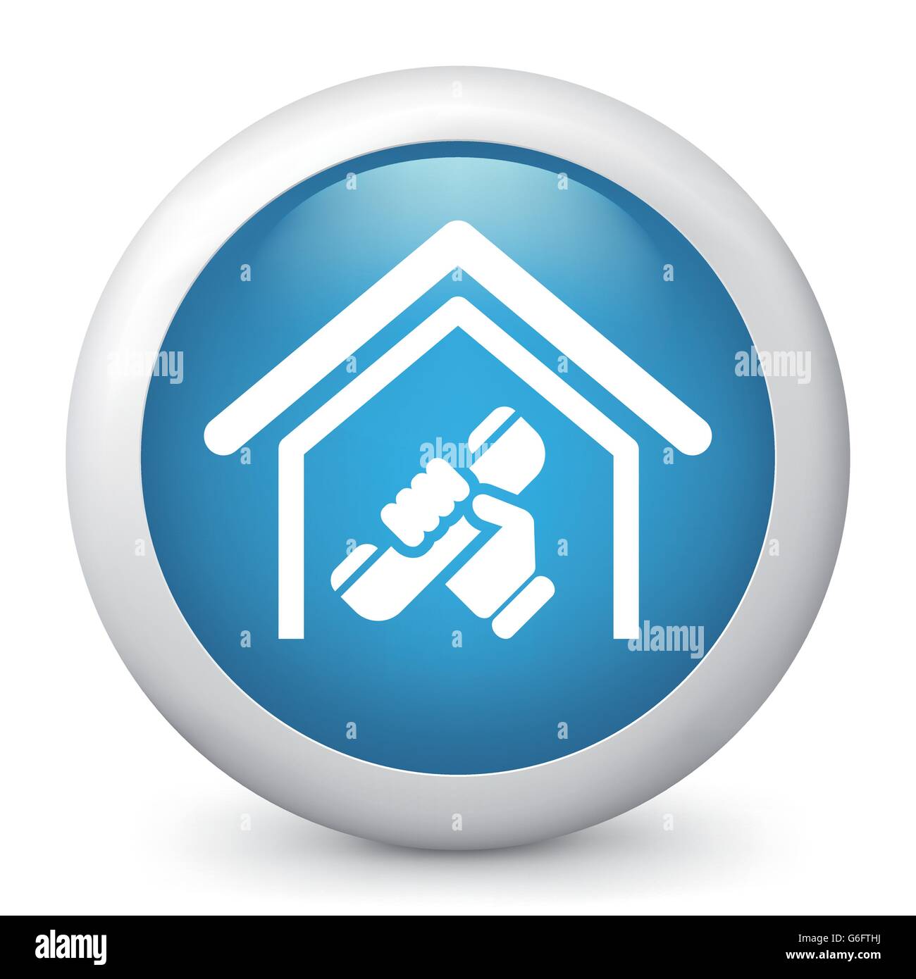 Vector illustration of blue glossy icon Stock Vector Image & Art - Alamy