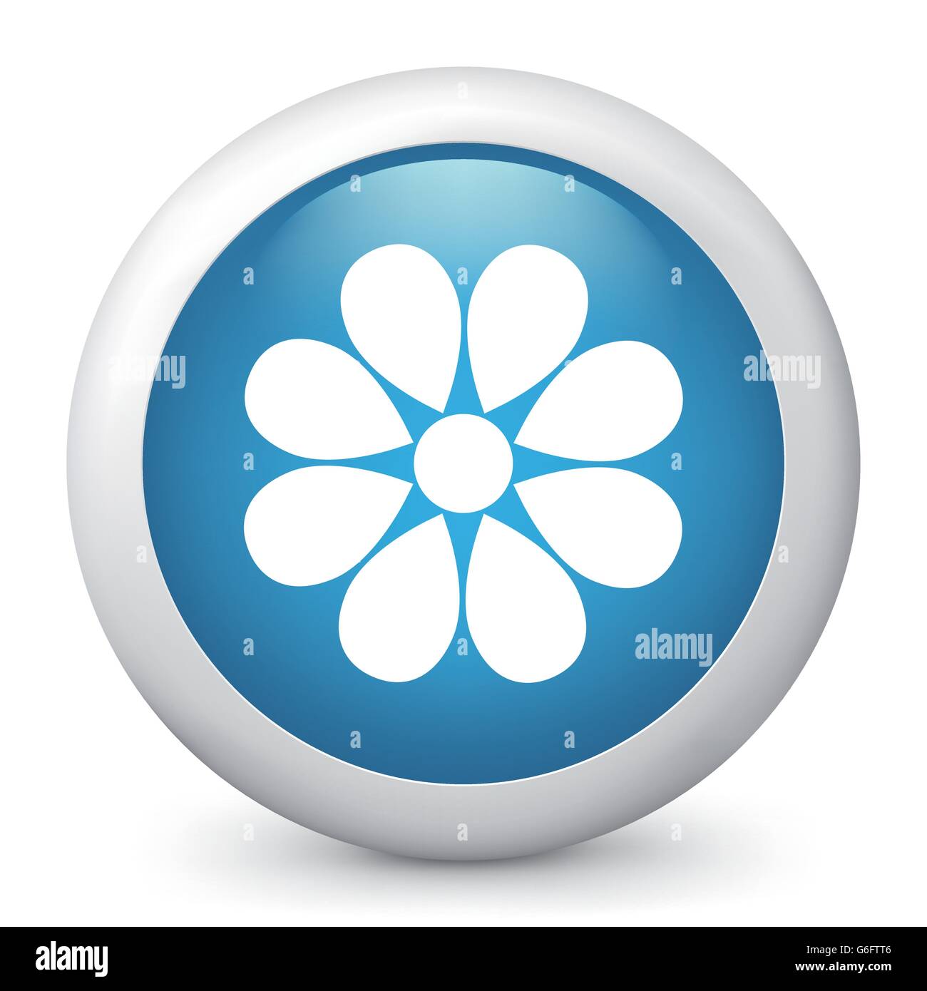 Vector illustration of blue glossy icon Stock Vector Image & Art - Alamy