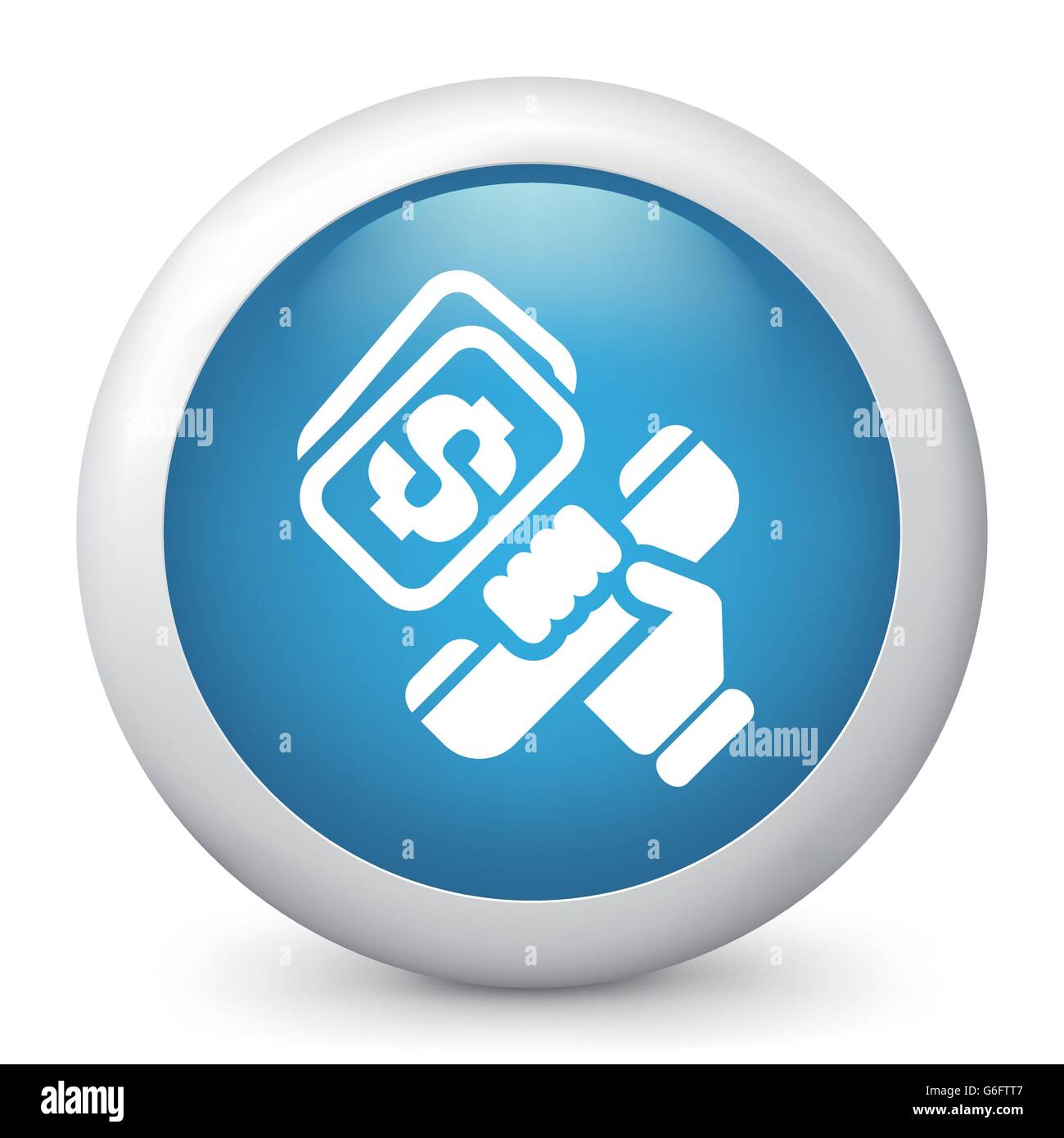 Vector illustration of blue glossy icon Stock Vector Image & Art - Alamy