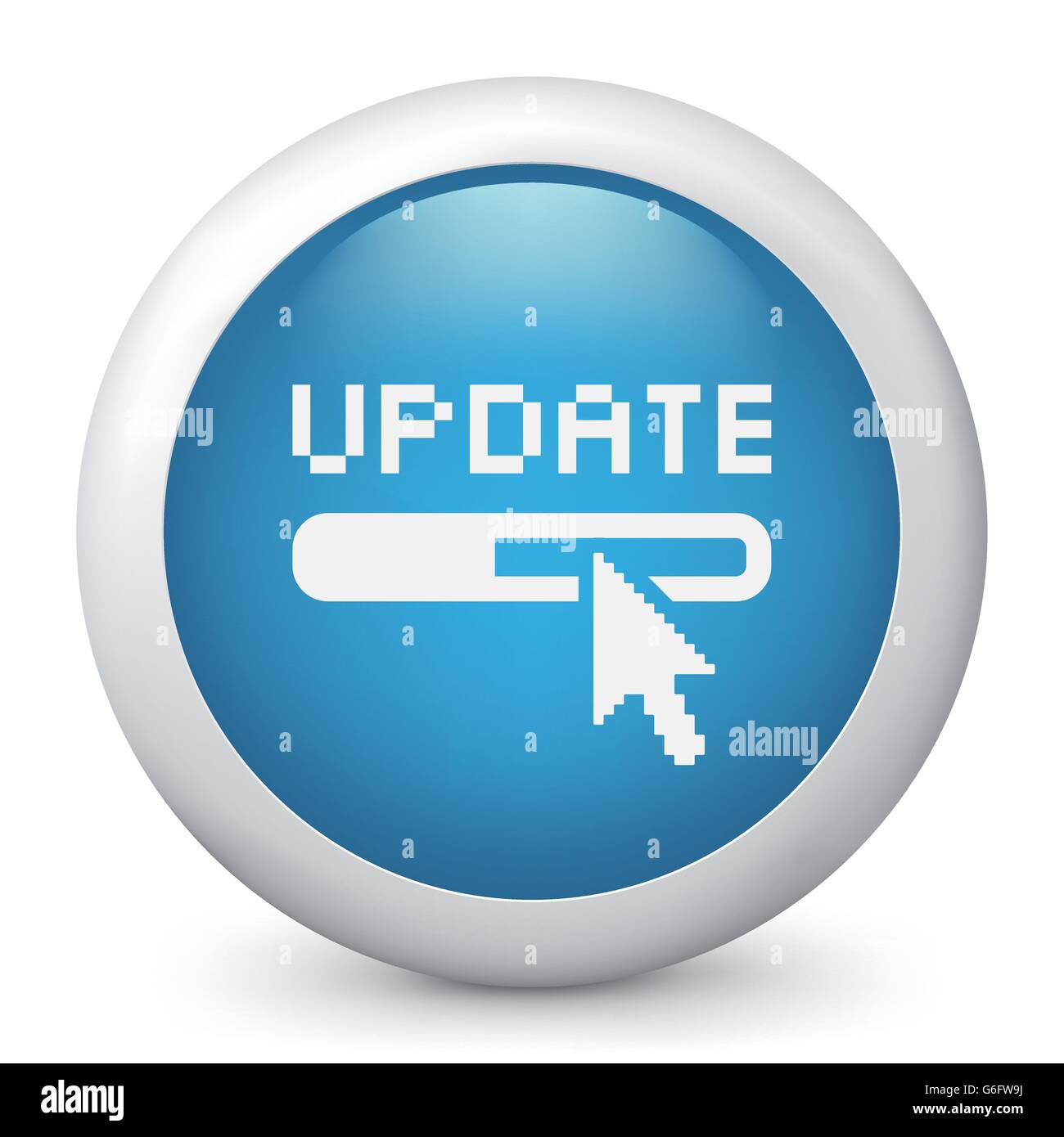 Vector illustration of blue glossy icon Stock Vector Image & Art - Alamy