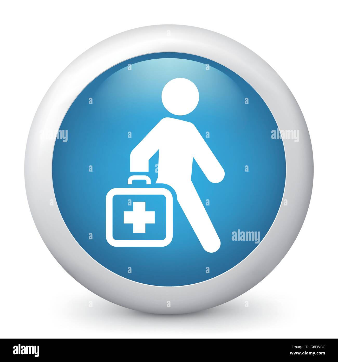 Vector illustration of blue glossy icon Stock Vector Image & Art - Alamy