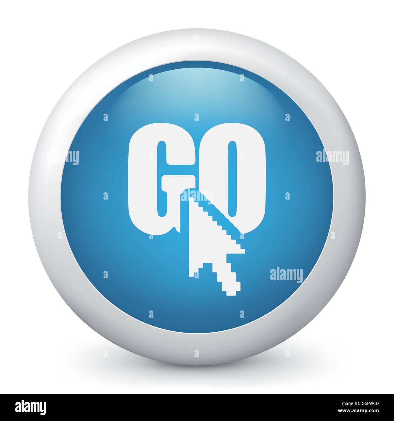Vector illustration of blue glossy icon Stock Vector Image & Art - Alamy