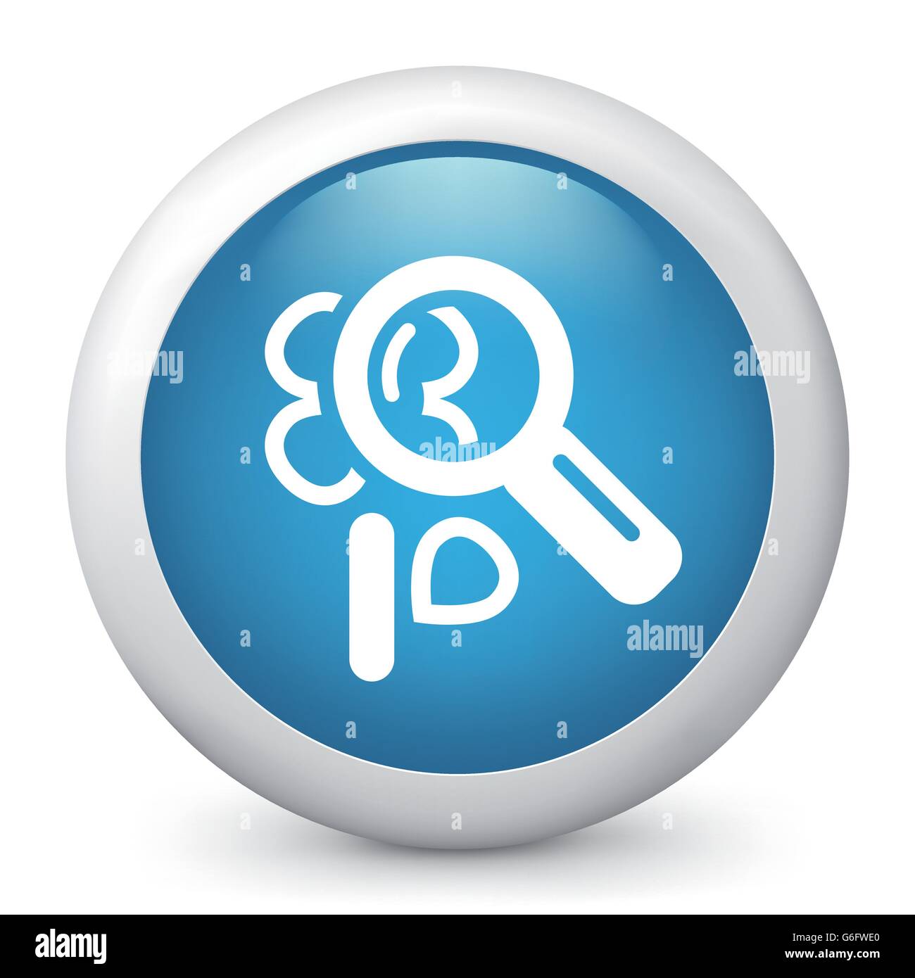 Vector illustration of blue glossy icon Stock Vector Image & Art - Alamy
